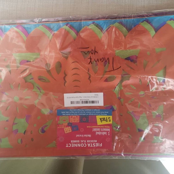 Mexican Fiesta Party Decorations, 5 Pk Papel Picado Banners, Fiesta ...