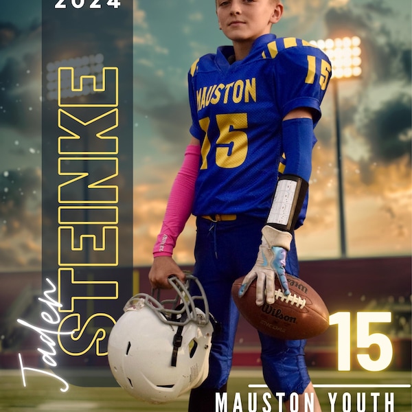 Football Poster Canva Template | Sports Background & Digital Backdrop ...