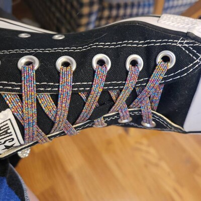 NO TIE Metallic Magnetic Shoelaces, Elastic Non Tie Lace, Lazy Shoe ...