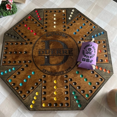 Wooden Carbles Board Game With Dice and Marbles Free - Etsy