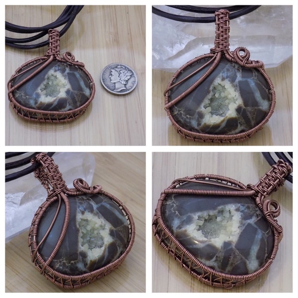 Crystal Skull Pendant Swarovski Astral Orange Wire Wrapped Copper Wire ...