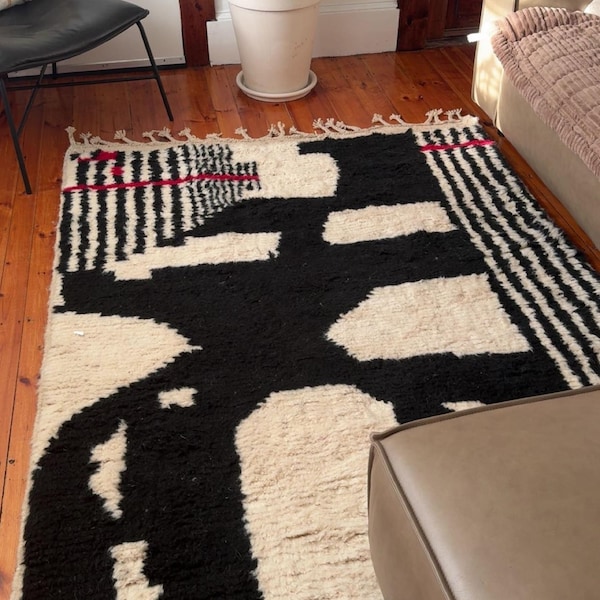 Soft GREEN WOOL Living Room ,berber Grid Pattern Rug ,stunning Moroccan ...
