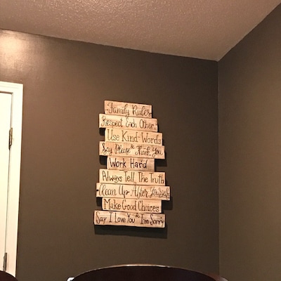 House Rules Sign, Family Rules Sign, Wood Signs, Wood Signs Sayings ...