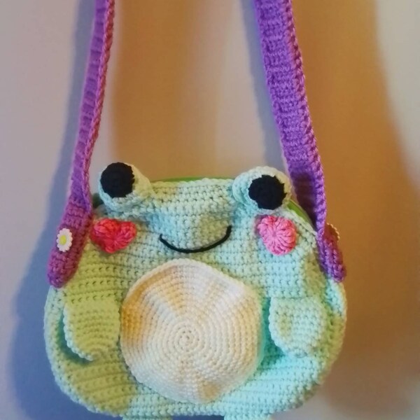 Crossbody Froggy Bag Crochet Pattern, Frog, Toad, Crochet Purse, Kawaii ...