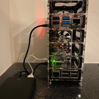 C4labs Bramble 4 or 6 Stack Cluster Case With Fans for Raspberry Pi5 ...