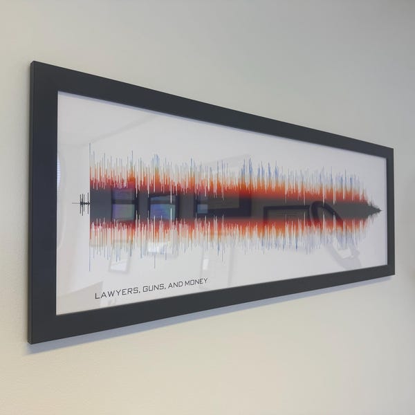 Soundwave Art With Frame - Framed Sound Wave Art - Framed Wall Art Gift ...