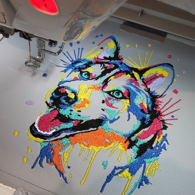 Husky Face Machine Embroidery Design, Embroidery Designs , Embroidery ...