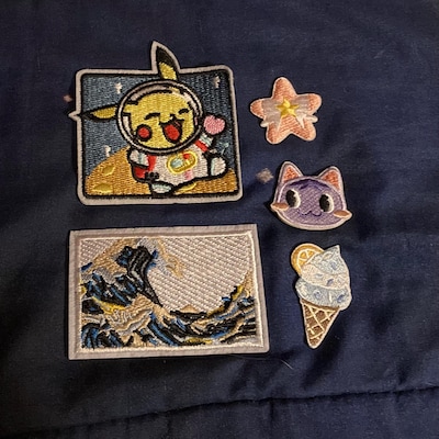 Small Blue Dolphin Iron on Patch, Embroidery Patch, Cute Kawaii Patch ...