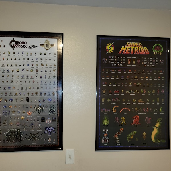 Chrono Trigger Retro SNES Style Poster Chrono Magus Frog Marle Lucca ...