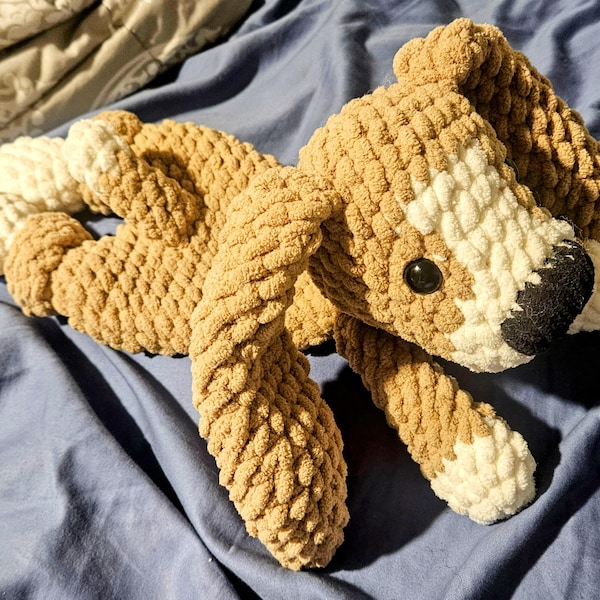 Puppy Crochet Pattern, Dog Crochet Pattern Knotted Lovey, Beagle ...
