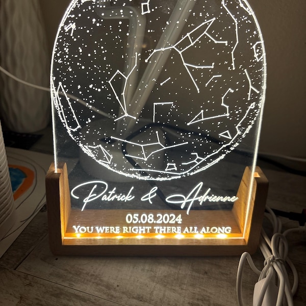 Custom Star Map by Date, Personalized Constellation Map, Star Map Night ...