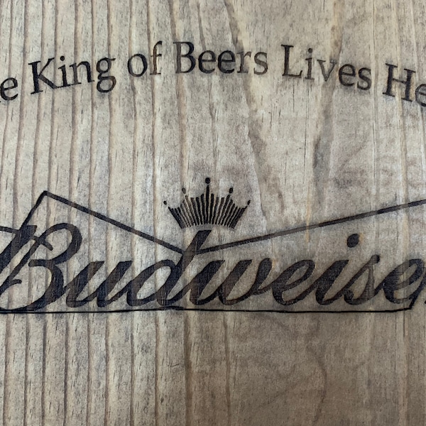 Beer Custom Sign, Rustic Personalized Wooden Sign, Budweiser, Bud Light ...