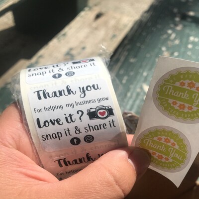 1 Pack Has 24 Labels, Social Media Labels, Snap It and Shared It, Small ...