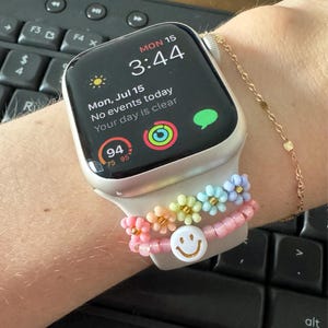 NEW COLORS Watch Band Charms, Beaded Charms for Watch, Customizable ...