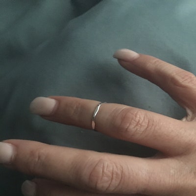 Gold, Rose or Silver Stacking Ring. ONE Hammered Stackable Ring. Gold ...