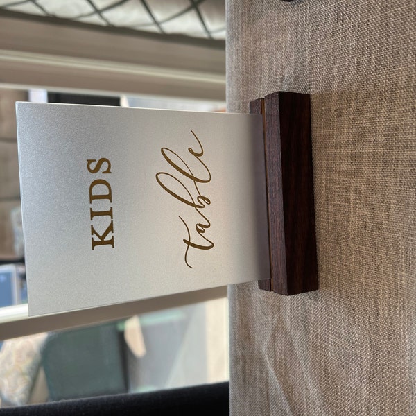 FROSTED Glass Look Acrylic Table Number Sign With Stands, Perspex ...