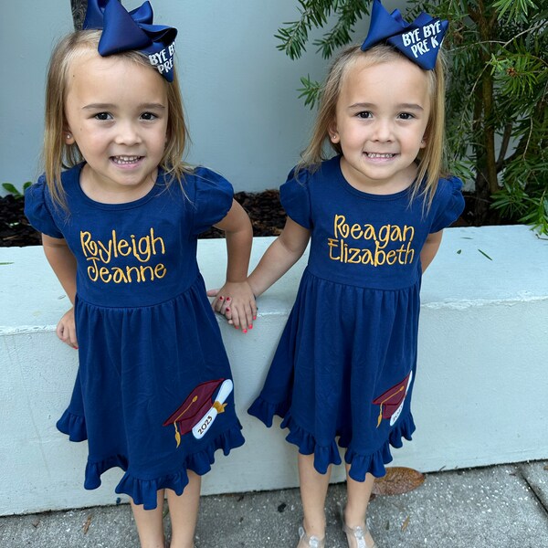 Girls Graduation Dress, Kindergarten Graduation Dress, Pre-k Graduation ...