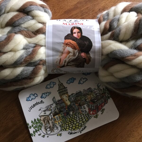 Dark Brown Yarn Chunky Merino Wool Bulky Weight # 6 Thick Yarn for ...