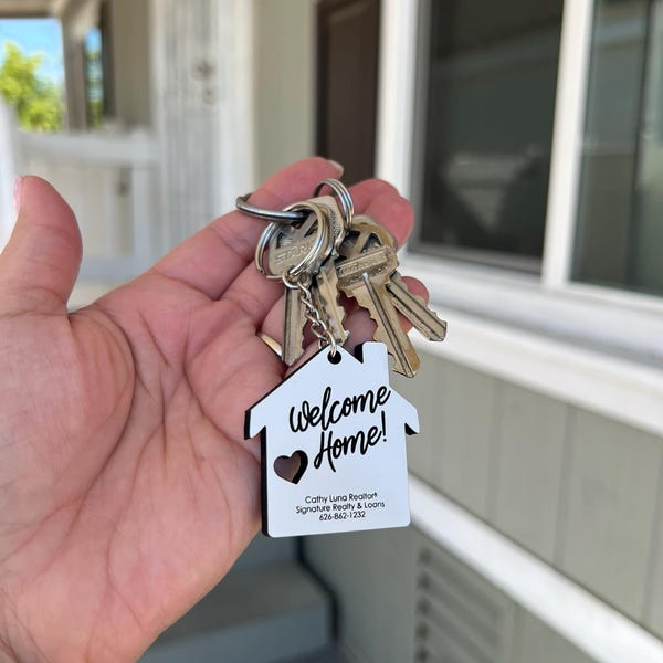 BULK - Welcome Home Keychain Closing Gift - Etsy