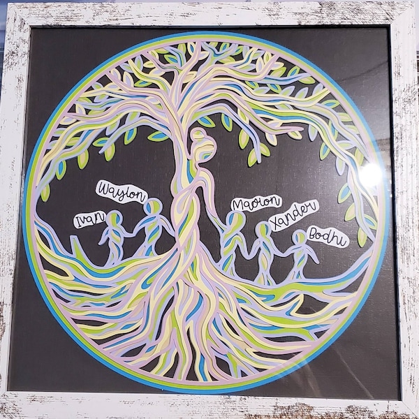 Mother Tree of Life 3D SVG Bundle/ Mother's Day Laser Cut File/ Layer ...
