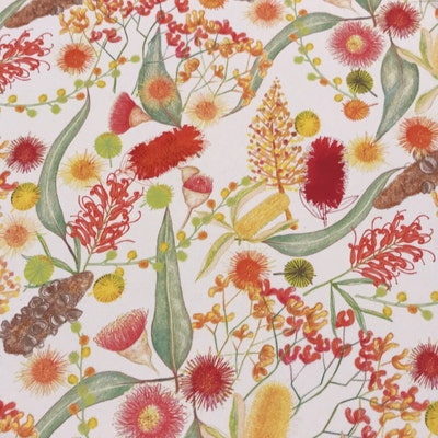 Christmas Australian Botanical Flowers Wrapping Paper - Etsy Australia