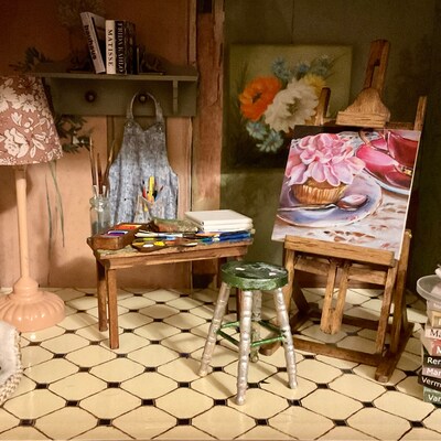 Miniature Stack of Books as a Side Table With or Without a Miniature ...