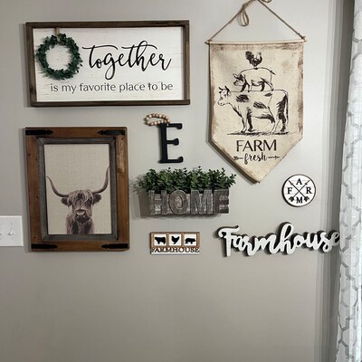 Farm Styled Tiered Tray_farmhouse Tiered Tray_cow Decor_homestead Decor ...