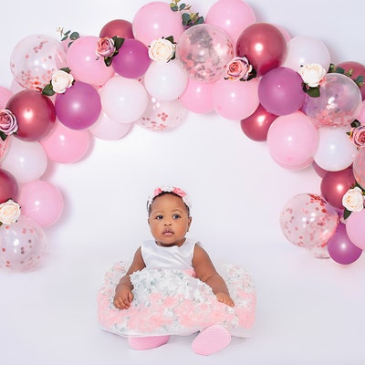 Balloon Photo Backdrop, Birthday Backdrop, Cakesmash Digital Backdrop ...