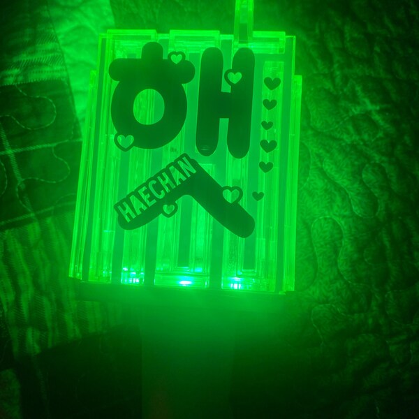 NCT LIGHTSTICK DECAL - Heart Ver. Light Stick Neobong Bias Name Sticker ...