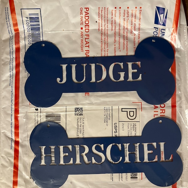 Dog Bone Sign With Name, Dog Bone Name Plate, Custom Sign - Etsy