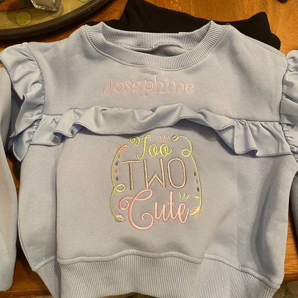 Too Two Cute Second Digital Machine Embroidery Design 4 Sizes, 2nd ...