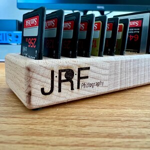 USB Stick Holder With Small Storage Option, Made of Beautiful Beech ...