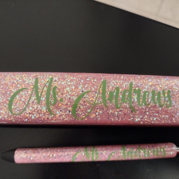 Glitter Stapler and Pen Set | Glitter Epoxy Stapler | Glitter Epoxy ...