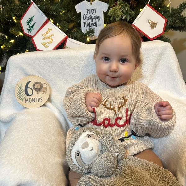 Personalized Christmas Sweater for Baby and Toddler, Baby Toddler ...