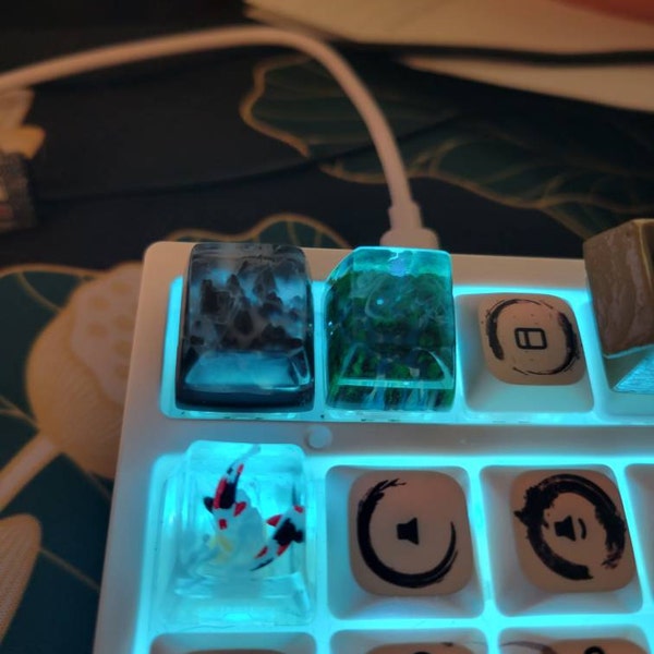 Mechanical Keyboard Keycaps Black to Gray Gradient for Cherry MX Stem ...