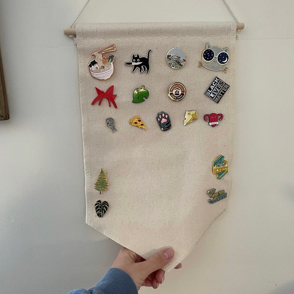 Large Blank Canvas Banner, Enamel Pin Banner, Pin Banner, Pin Pennant ...