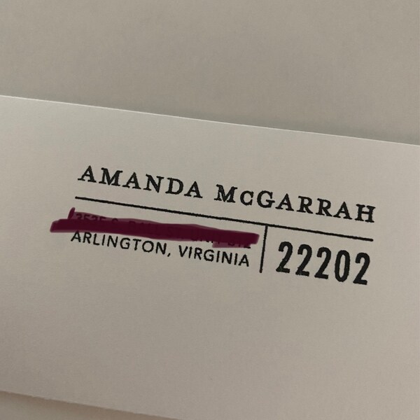 Address Stamp First and Last Name - Custom Self Inking - Perfect ...