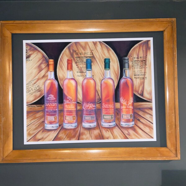 Buffalo Trace Antique Collection Chalk Pastel Print: Bourbon Barrel Art ...