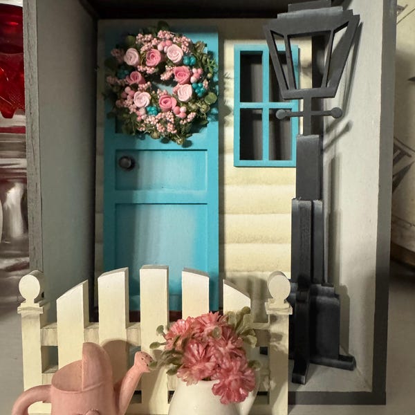 Miniature Draping Rose Window Box/polymer Roses/draping Greenery/6 ...