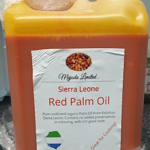 Sierra Leone Red Palm Oil - Etsy