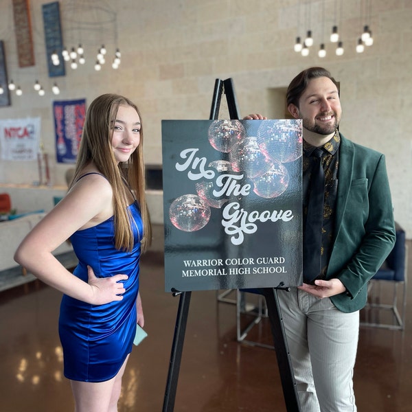 Groovy Disco Sign, Disco Party Welcome Sign, Lets Groove Birthday Party ...