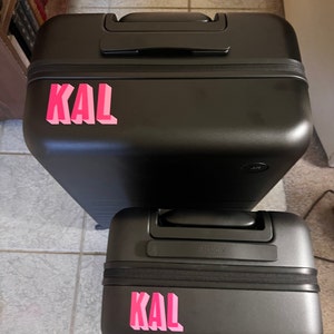 Luggage Sticker, Double Layer Vinyl Monogram Decal Sticker, Monogram ...