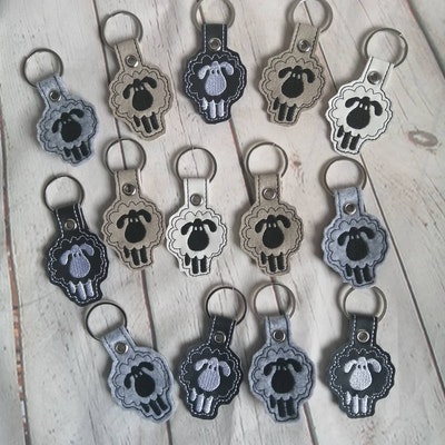 DIGITAL PATTERN, Sheep Key Fobs, Lisey Designs, Digital Embroidery ...