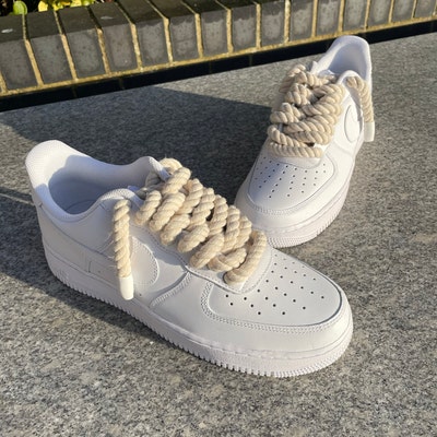 Chunky Laces 10mm Thick Cotton Rope Shoelaces Hot Pink With White Tips ...