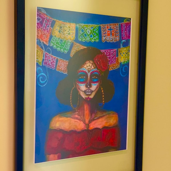 Day of the Dead Art, Sugar Skull Art, Dia De Muertos Art, Mexican ...