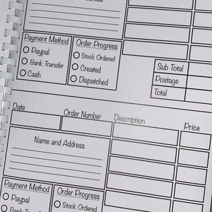 Order Book // Customised Order Book // Business Order Book // - Etsy UK