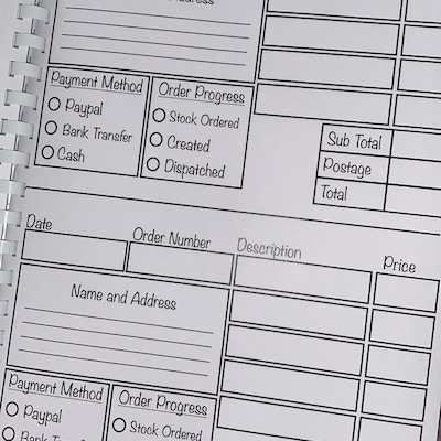 Order Book // Customised Order Book // Business Order Book // Order ...