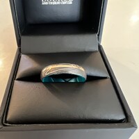 New Infinity His and Hers Tension Set Titanium Wedding Rings: - Etsy