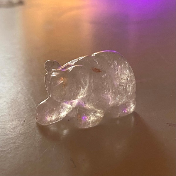 Bear Stone Figurine Hand Carved Gemstone Totem Spirit Animal ...