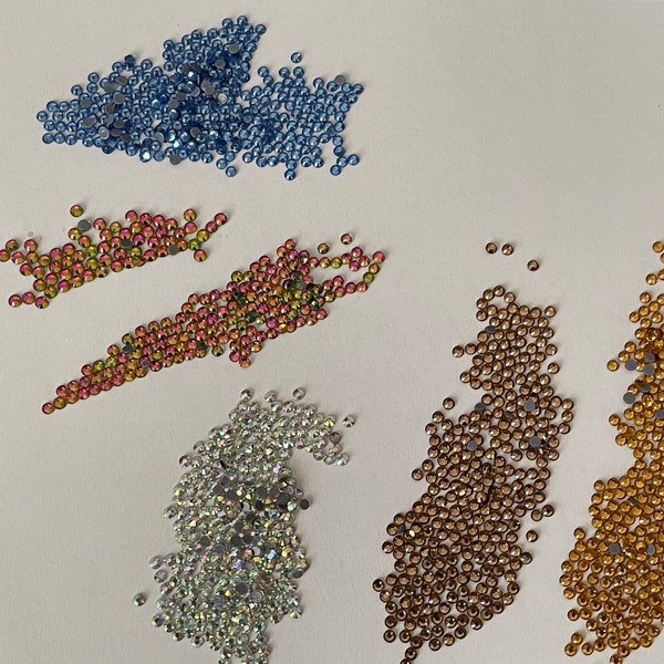 1440 Pcs Ss10/3mm Stick on Crystal Rhinestone Iron on Hotfix Hot Fix ...